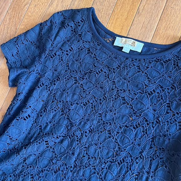 LOFT | Tops | Loft Navy Eyelet Top | Poshmark